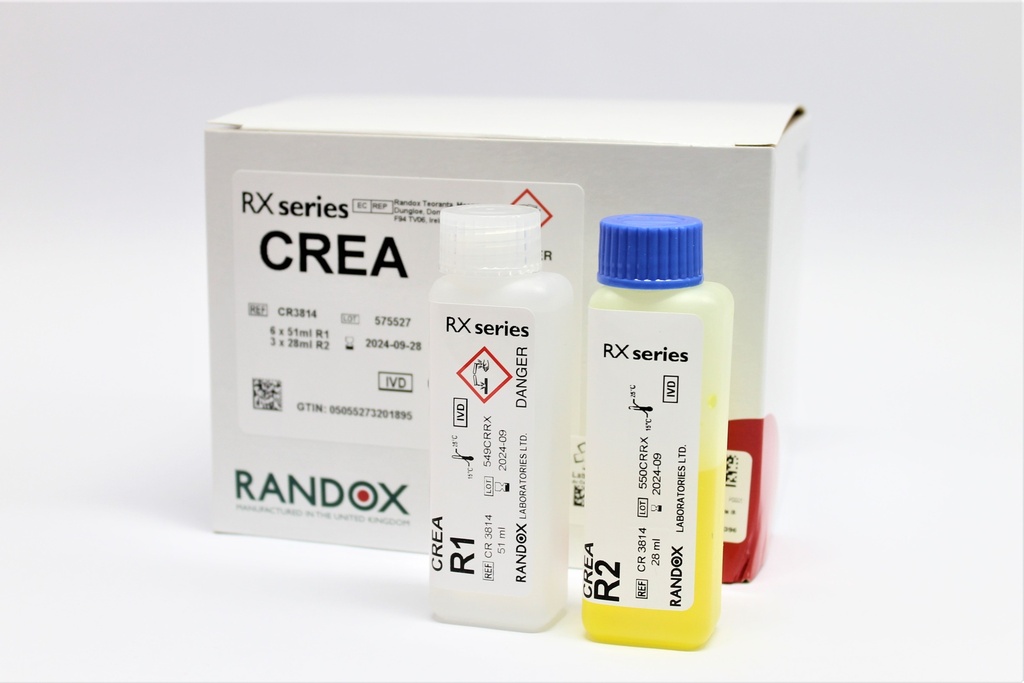 Reactivo para Creatinina Rx (Jaffe Líquido) Randox (UK). | Labcare de Colombia S.A.S